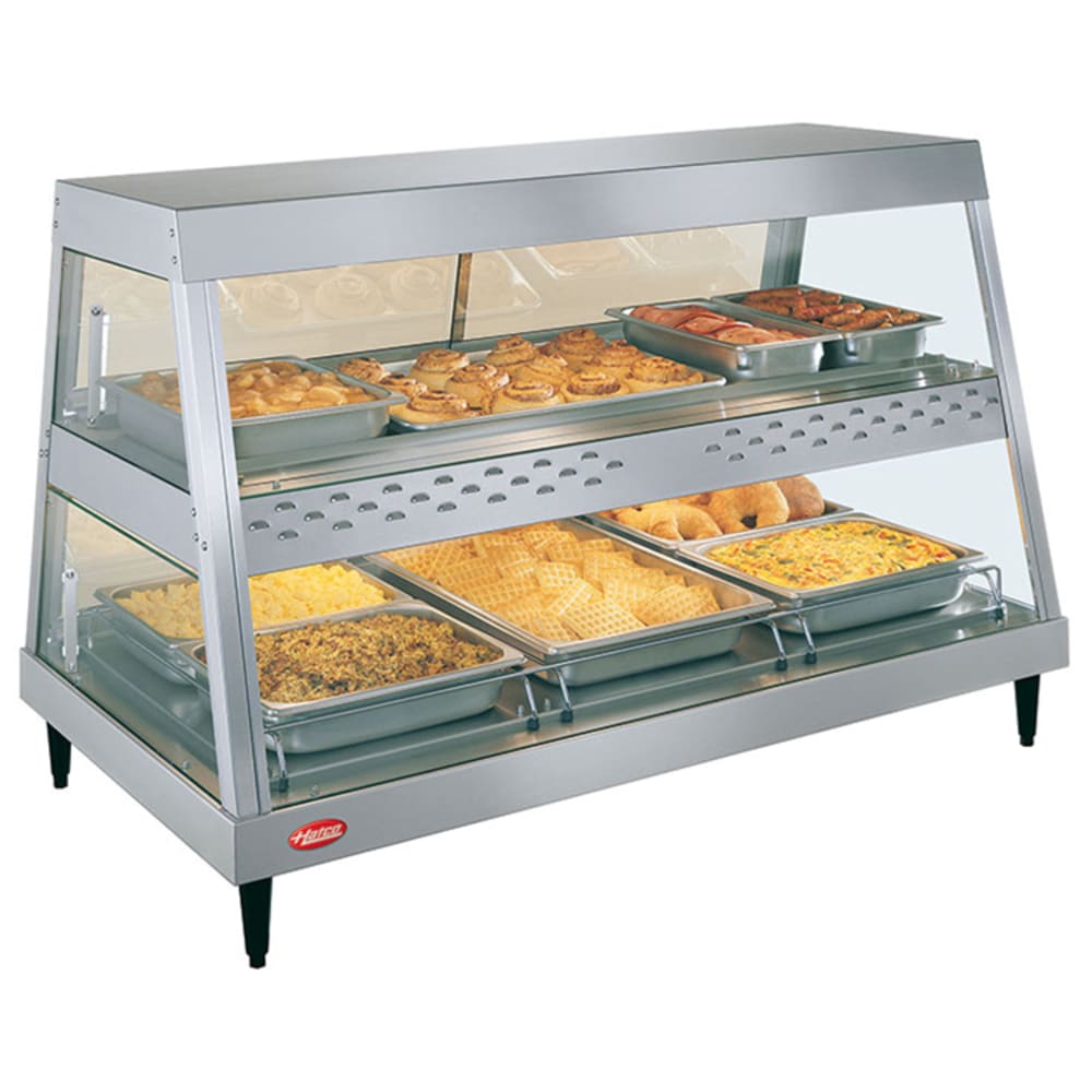 Hatco GRHD-3PD 45 1/2" Full Service Countertop Heated Display Case - (2 ...
