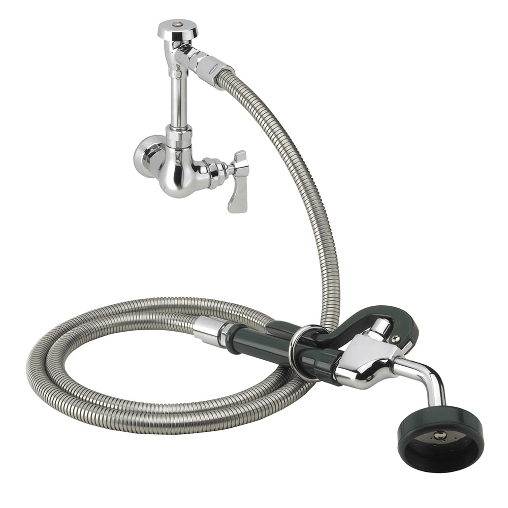 Krowne 19-101L 8"H Wall Mount Pre Rinse Faucet - 1 3/5 GPM, Base with ...