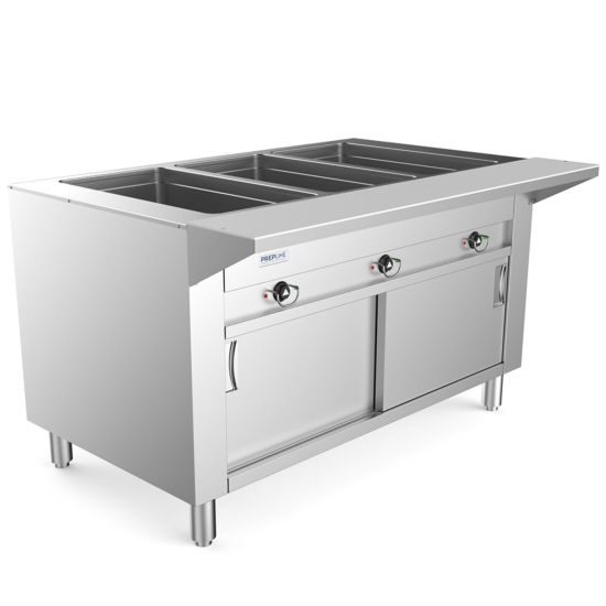 Prepline ESTC48-3O 48" Three Pan Open Well Electric Hot Food Steam ...