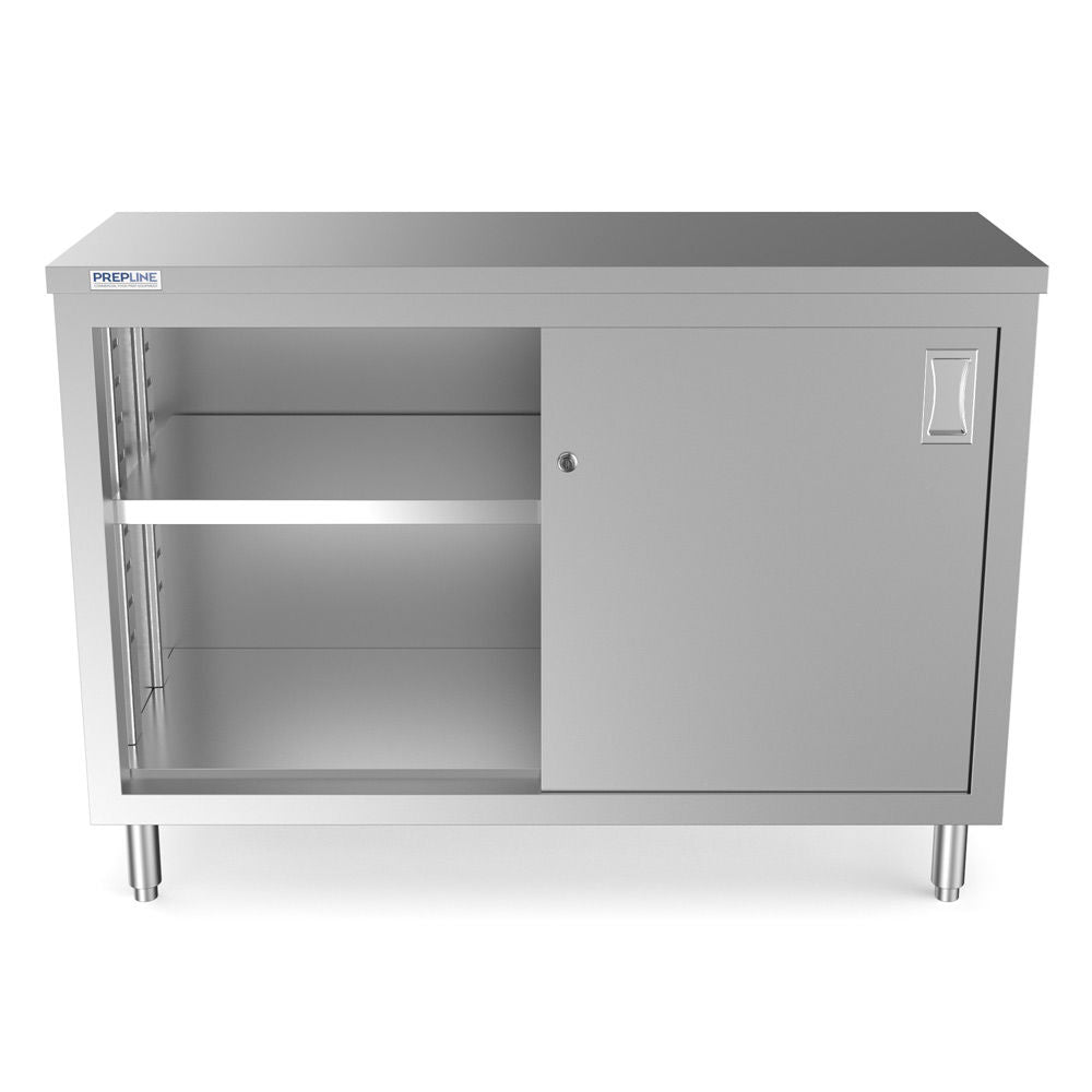 Prepline PC-1848 18"D x 48"L Stainless Steel Enclosed Base Work Table ...