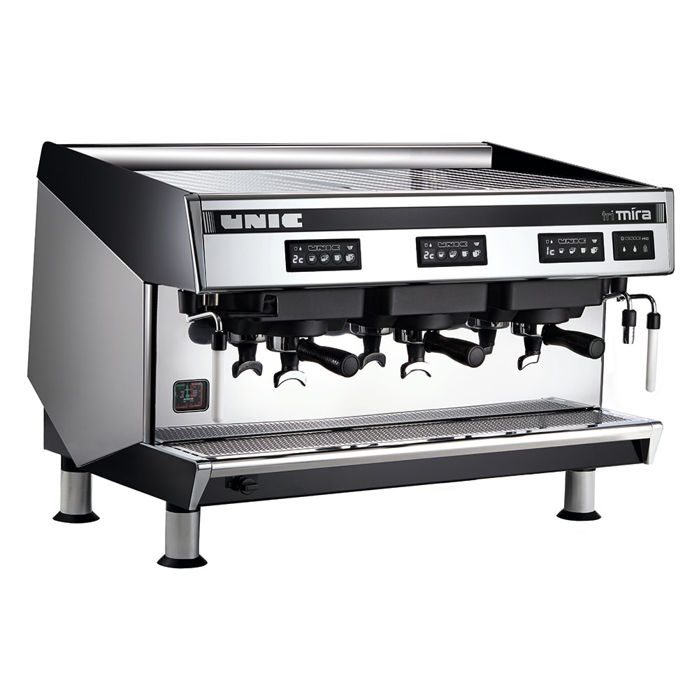 UNIC TRI MIRA SemiAutomatic Espresso Machine w/ 3 Groups & 4 1/5 gal ...