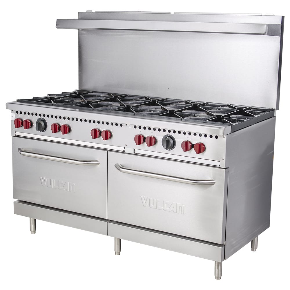 Vulcan SX60-10B 60" 10 Burner Gas Range w/ (2) Standard Ovens - Plant ...