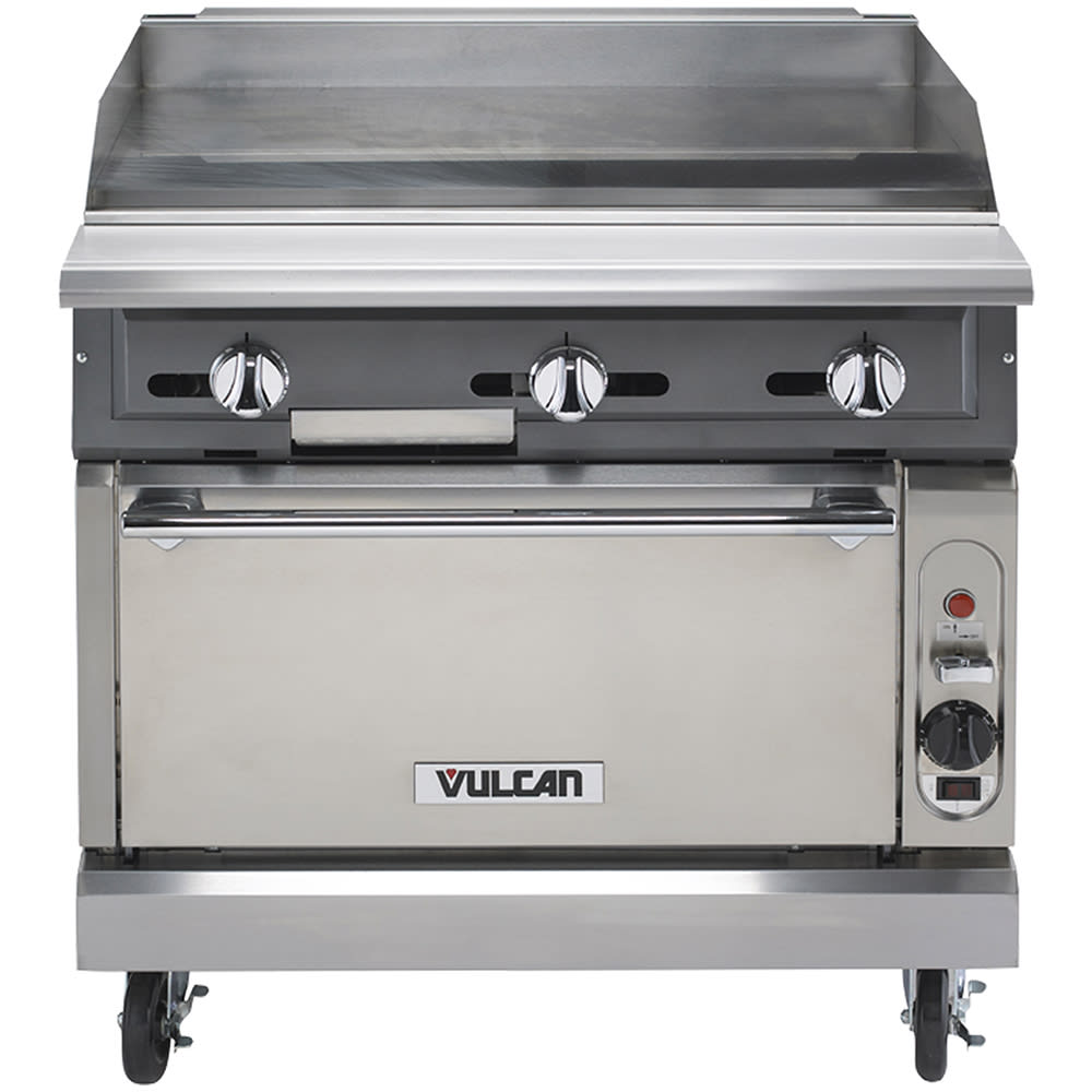 Vulcan VGMT36C 36" Gas Range w/ Full Griddle & Convection Oven - Plant ...