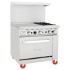 Migali (C-RO4-12GL-NG/C-RO4-12GL-LP) 36" 4 Burner Gas Range with Oven ...