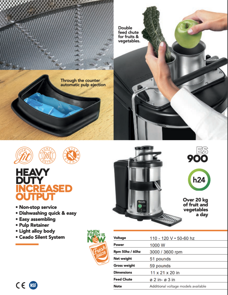 Ceado ES900 Automatic Fruit & Vegetable Commercial Juicer (ES-900 ...