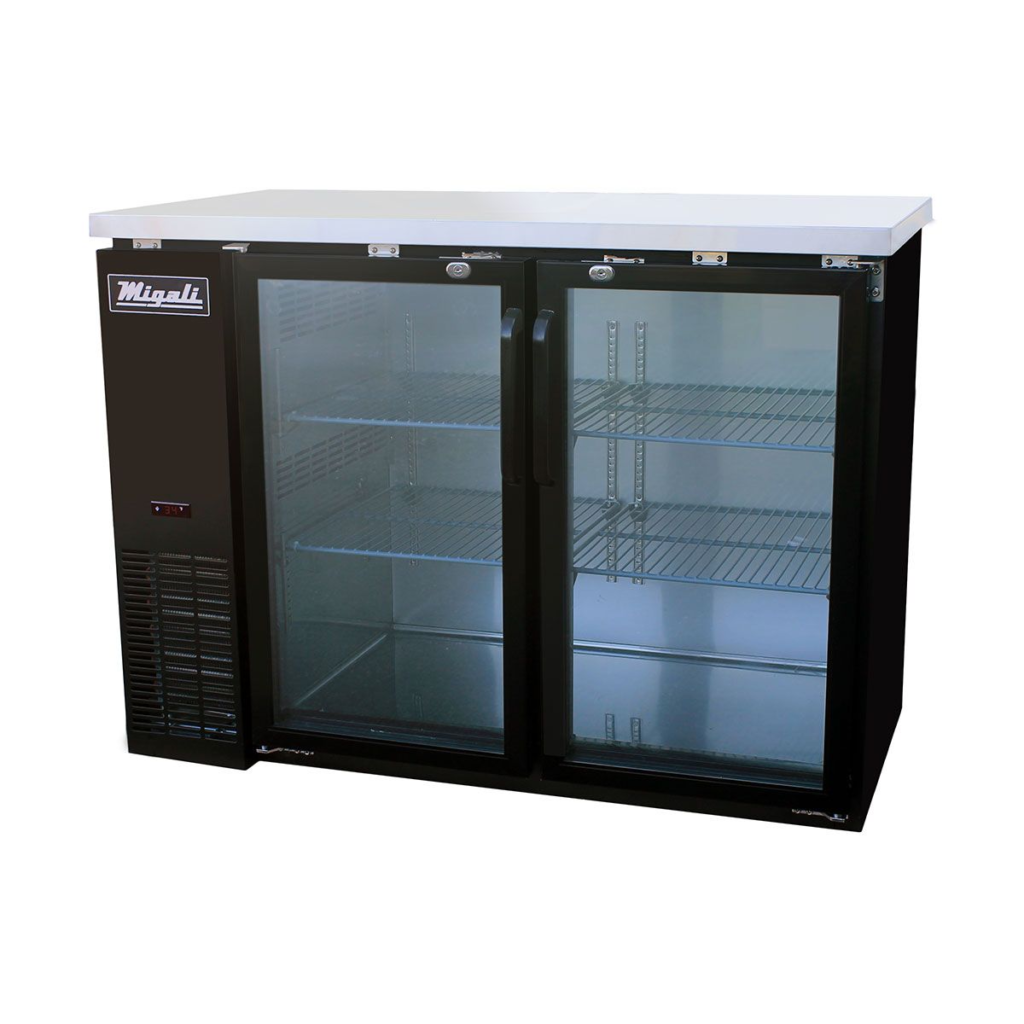 Migali C-BB48G-HC 48″ Glass Door Back Bar Refrigerator - Plant Based Pros