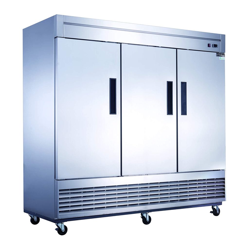 Dukers D83RF 3-Door Dual Zone Refrigerator & Freezer in Stainless Steel ...