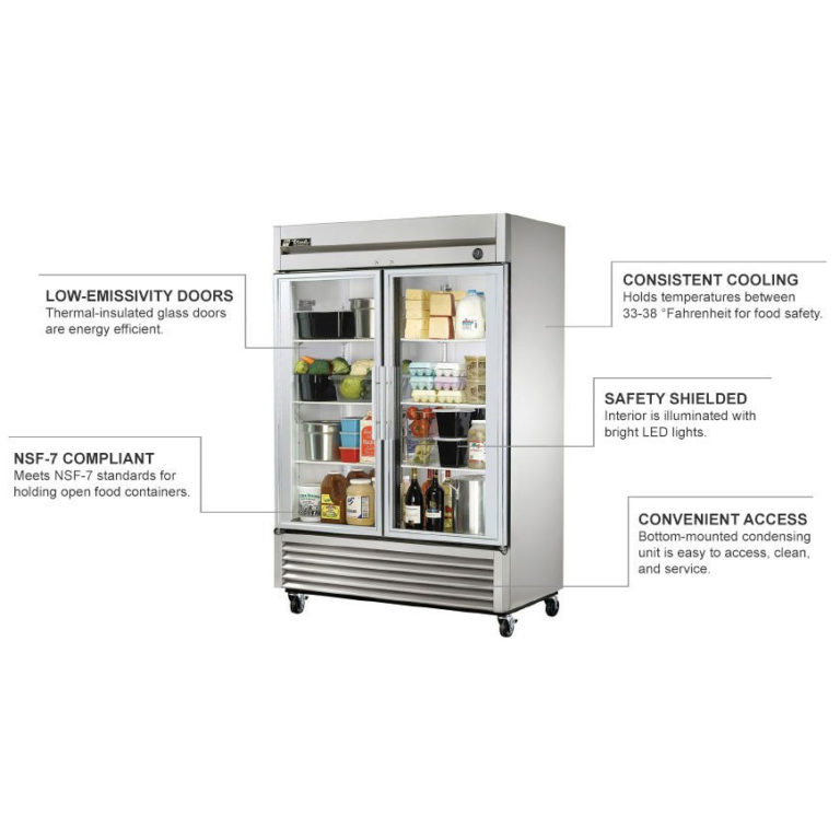 True T-49G-HC~FGD01 54" Two Section Reach In Refrigerator - Plant Based ...