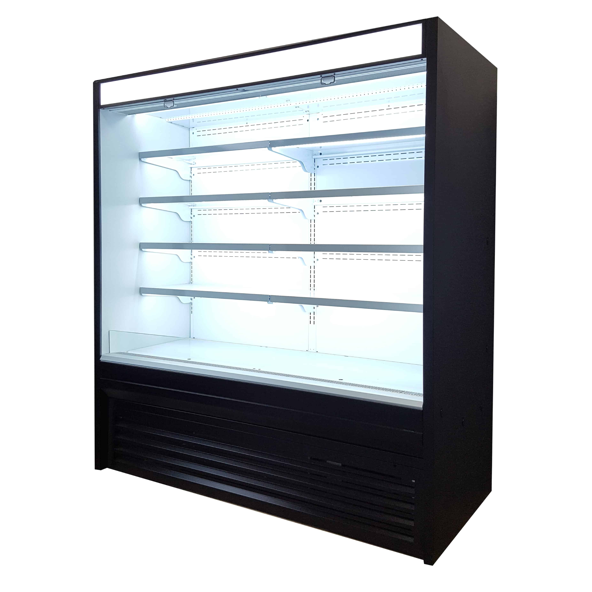 Blue Air BOD-72S 72" Vertical Open Display Case, Solid Side Panel ...