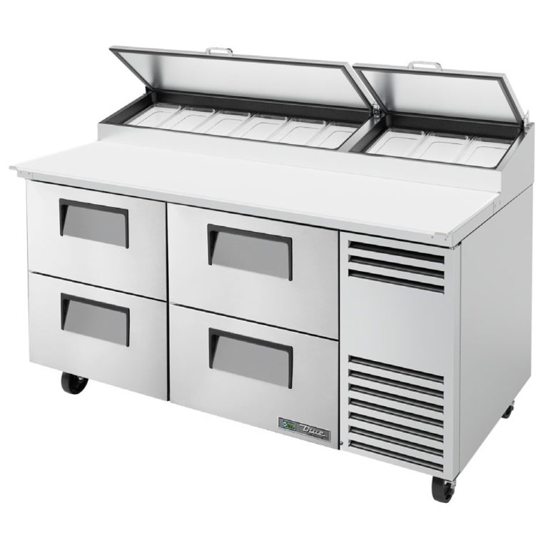 True TPP-AT-67D-4-HC 67" Pizza Prep Table w/ Refrigerated Base, 115v ...