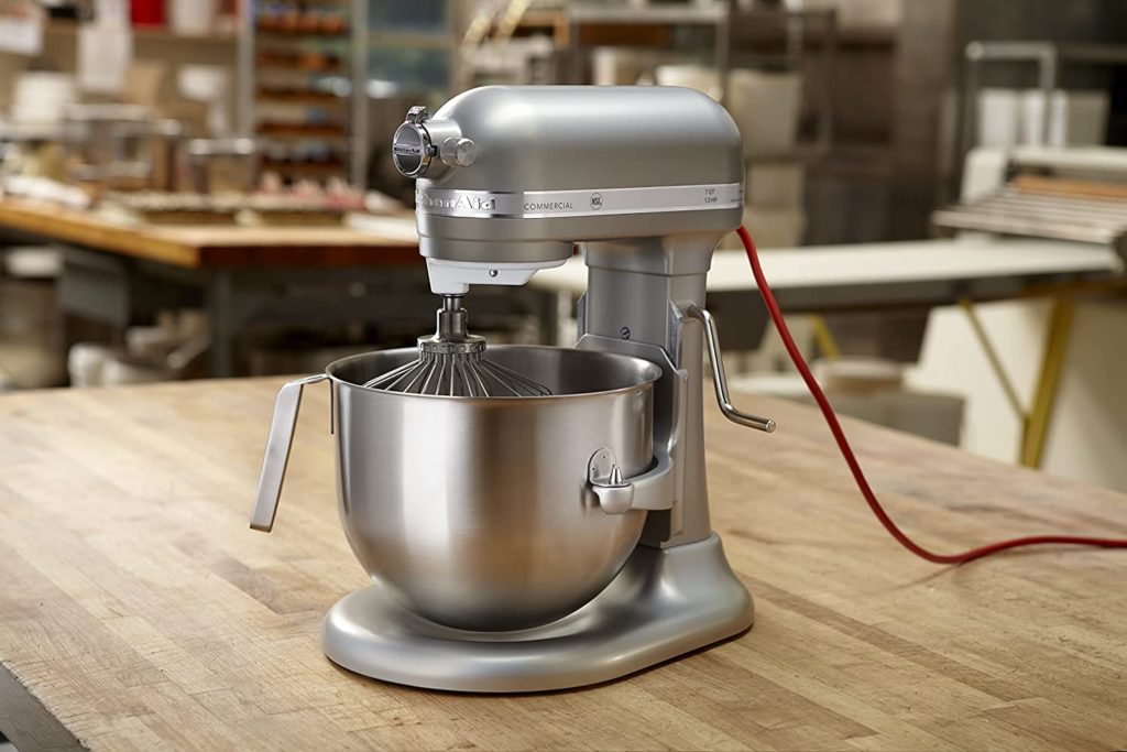 KitchenAid Commercial Series 8-Qt Bowl Lift Stand Mixer Nickel Pearl ...