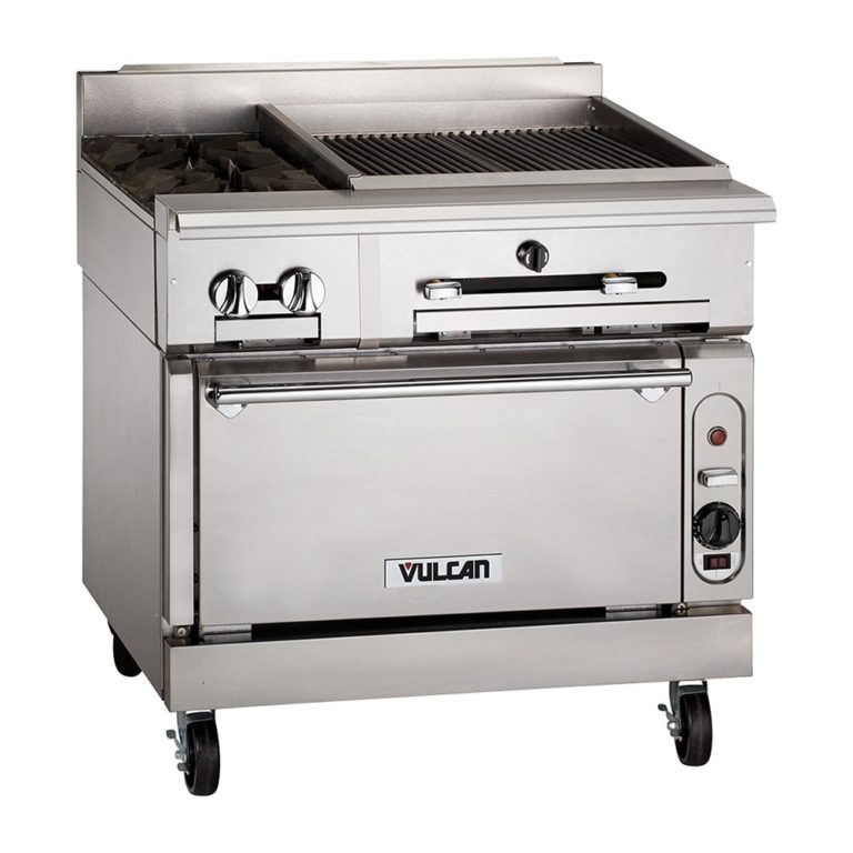 Vulcan VTC24 24" Gas Range w/ Charbroiler & Modular Base - Plant Based Pros