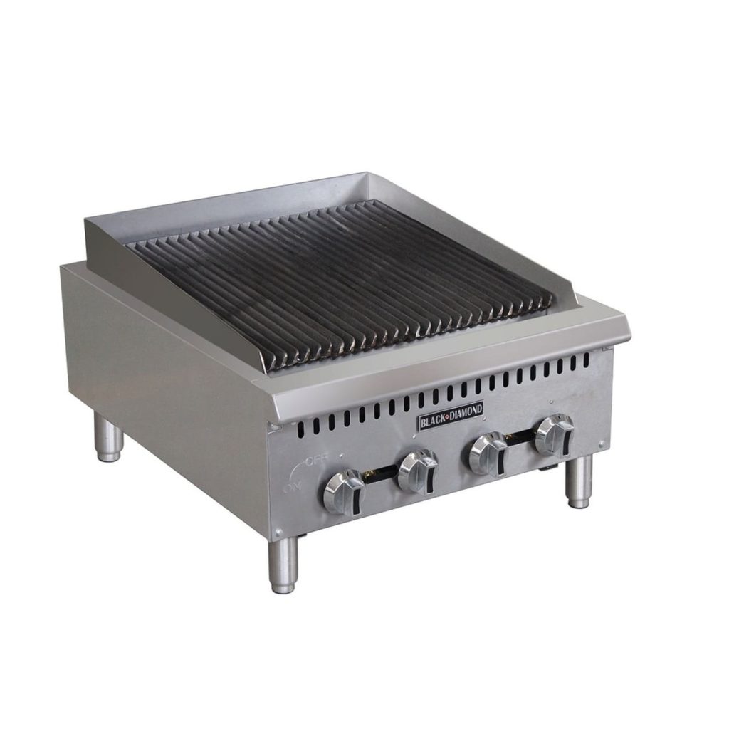 Adcraft BDCTC-24 24" Heavy Duty Radiant Gas Countertop Charbroiler, 4 ...