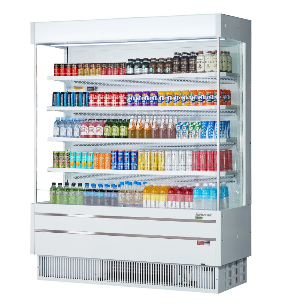 Turbo Air TOM-60SEW-N 64″ Vertical Open Display Merchandisers, White ...